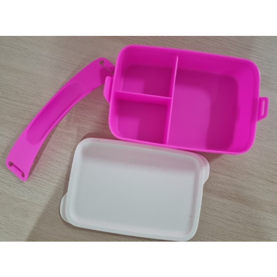 Tupperware Click To Go Rectangular Divided 900ml (1 layer+1 handle ...