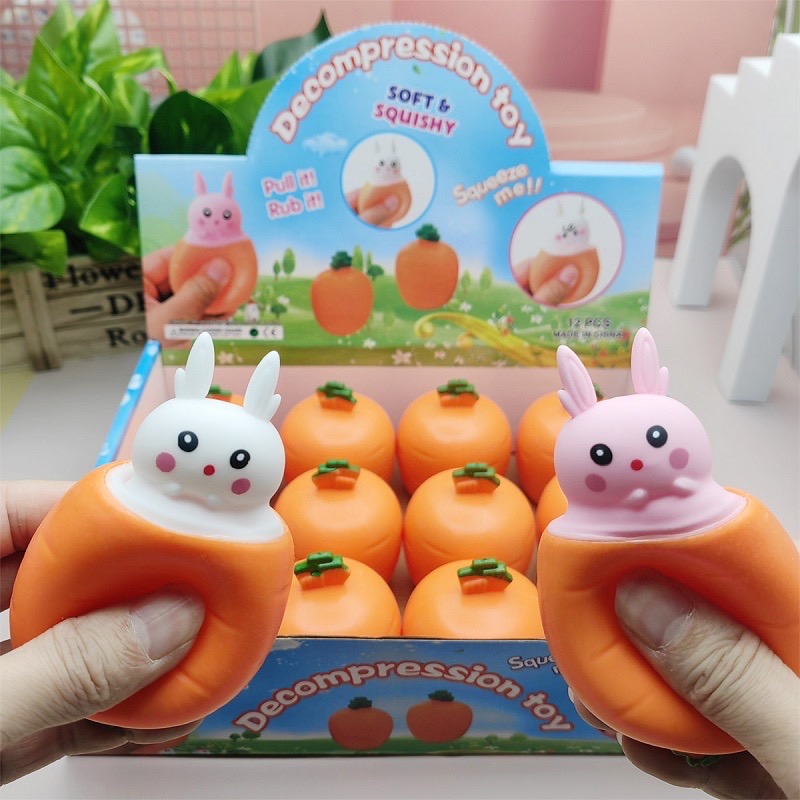 Cute Squishy Toys Frog Rabbit Pop-up Set Stress Relief Toys Antistress ...