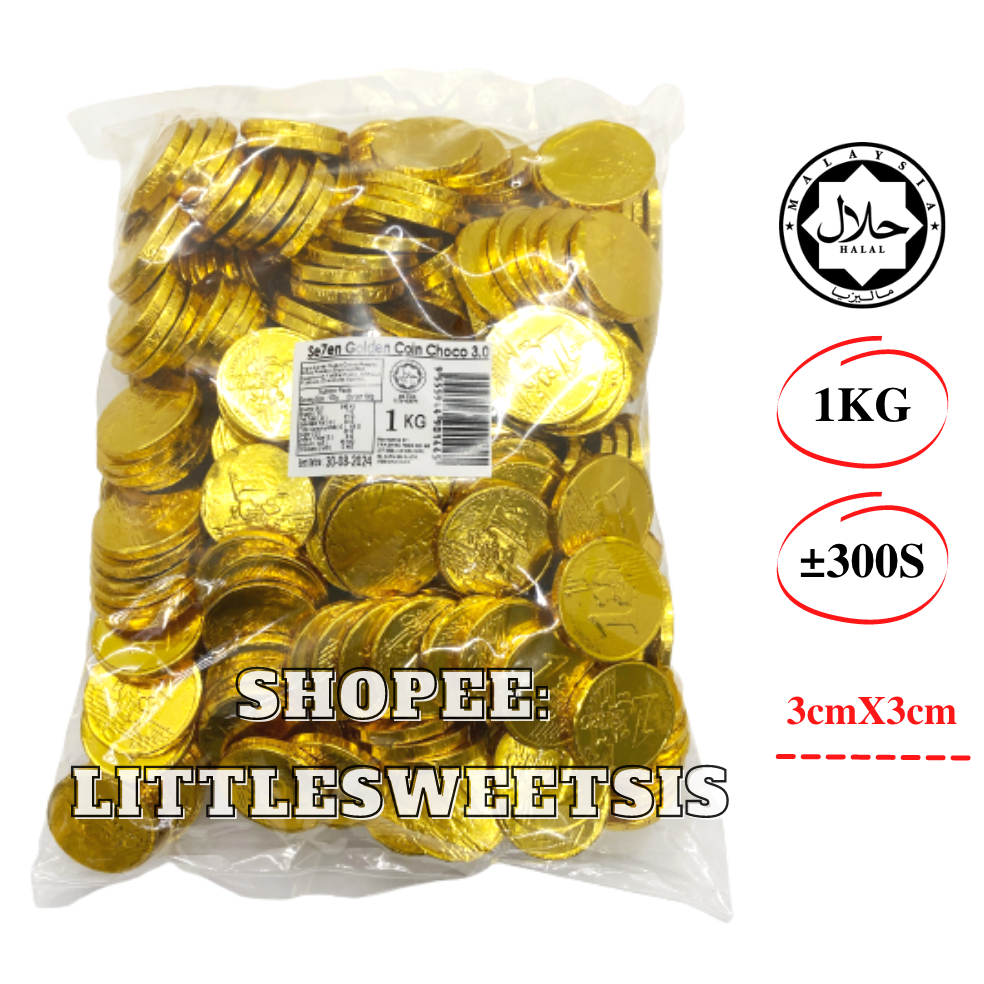 GOLDEN DOLLAR COIN CHOCOLATE [1KG] /KOIN EMAS COKLAT BULAT /钱币牛奶巧克力 ...