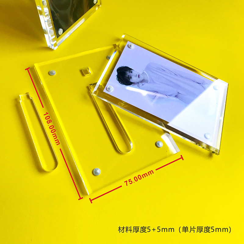 Transparent Magnetic Acrylic Photo Frame Clear Acrylic Picture Display ...