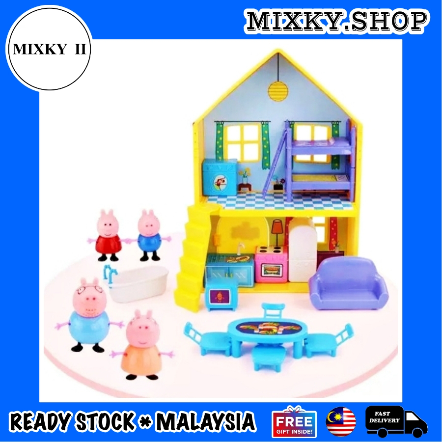 PEPPA PIG FAMILY MINI FIGURE KIDS TOY PLAY SET | Shopee Malaysia
