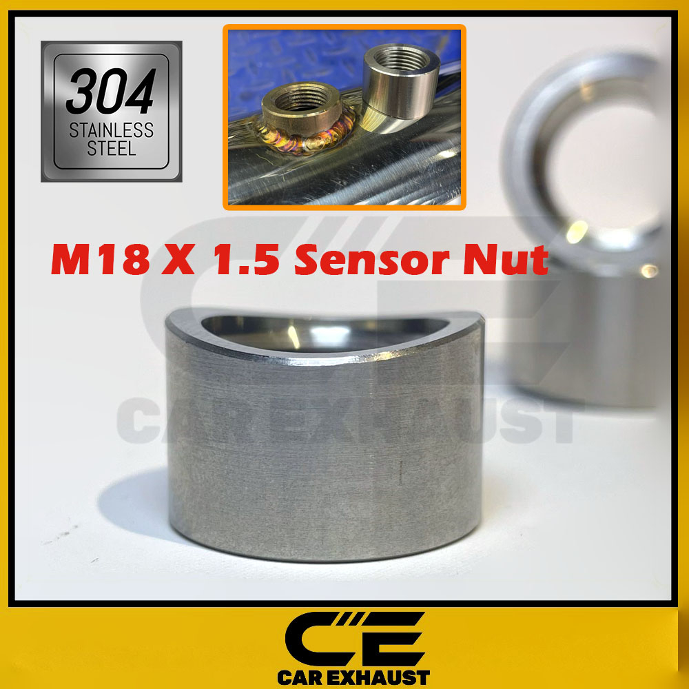 304 Stainless Steel O2 Oxygen Sensor Nut Exhaust M18x1.5 Car Ekzos Pipe ...