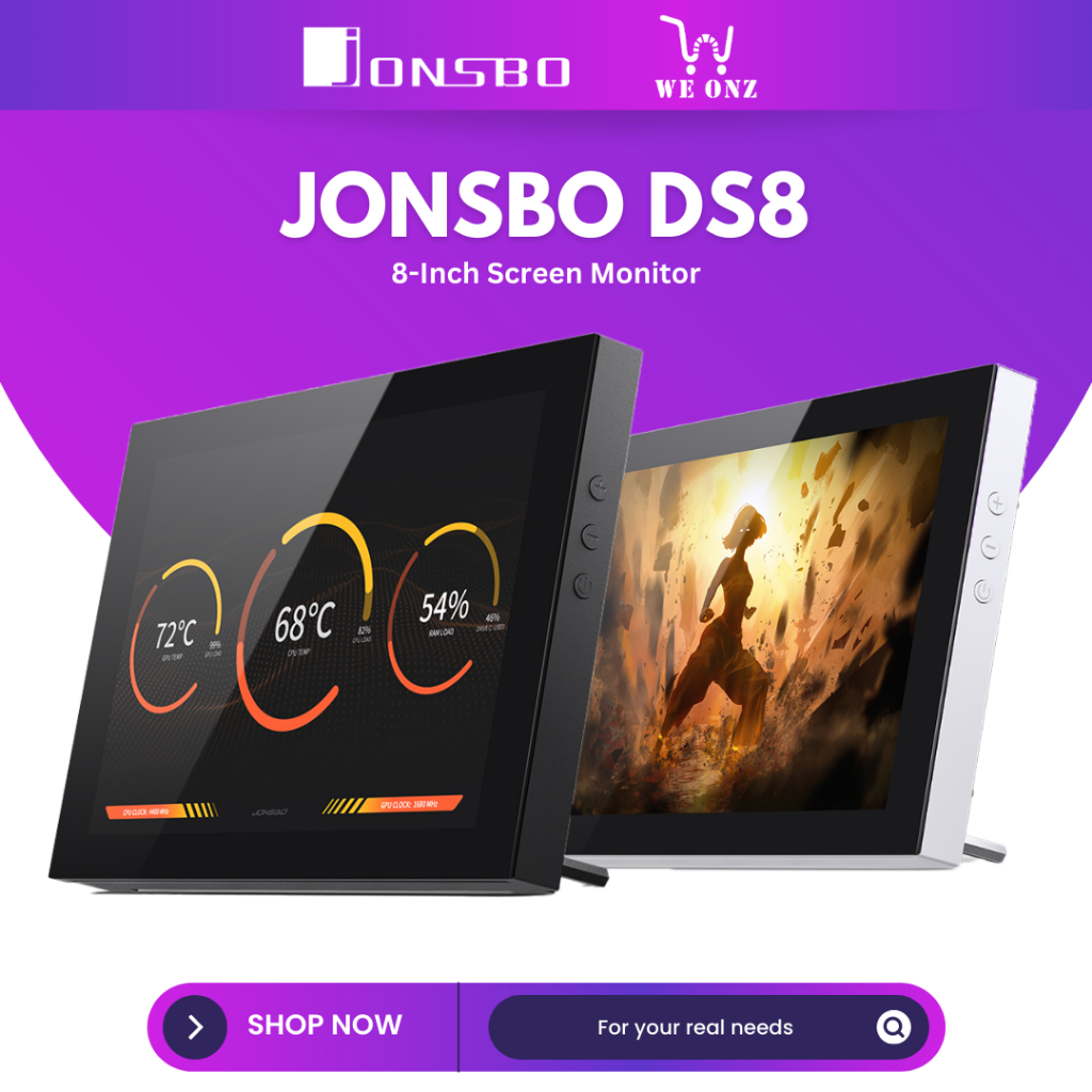 [White / Black] Jonsbo DS8 IPS 8-inch Screen Monitor D31 D41 Screen ...