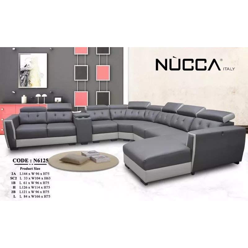 Nucca N6125 7 Seater Corner Sofa Set【Water Resistance Fabric & Casa ...