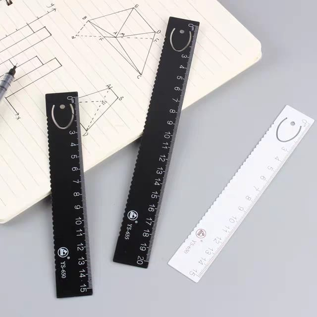 [READY STOCK] Paper Clip Bookmark Ruler Metal Black White Markers ...