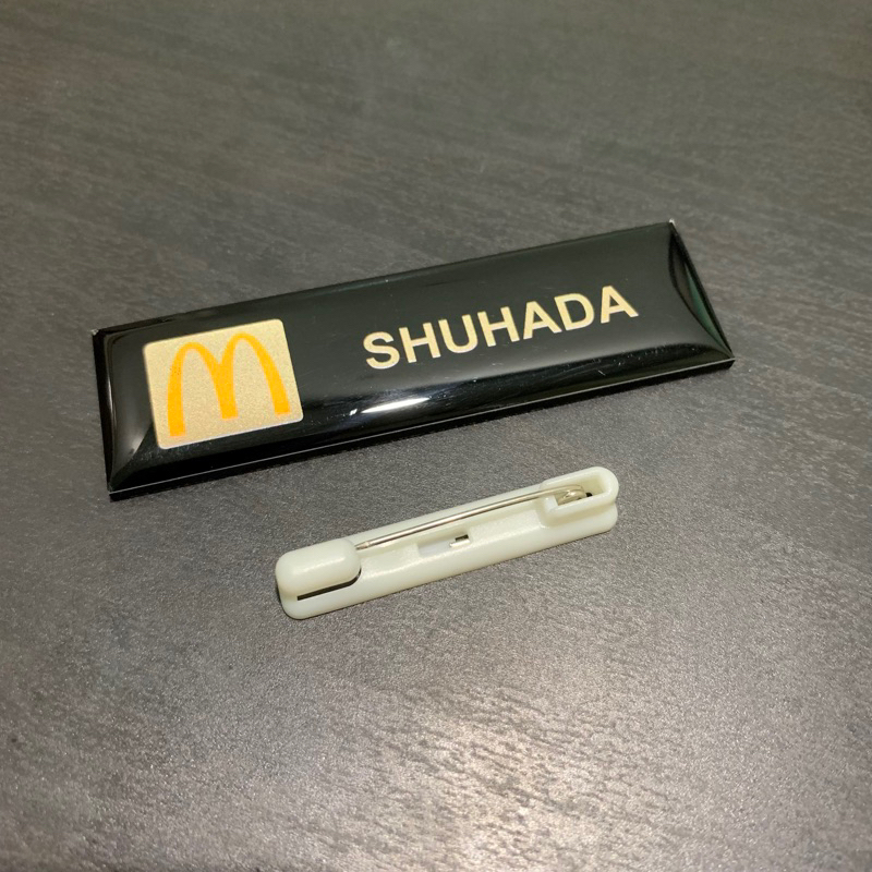 Name tag Epoxy Mcds/Tag Nama Epoxy Crystal/Name Tag Design Mcdonaldz ...