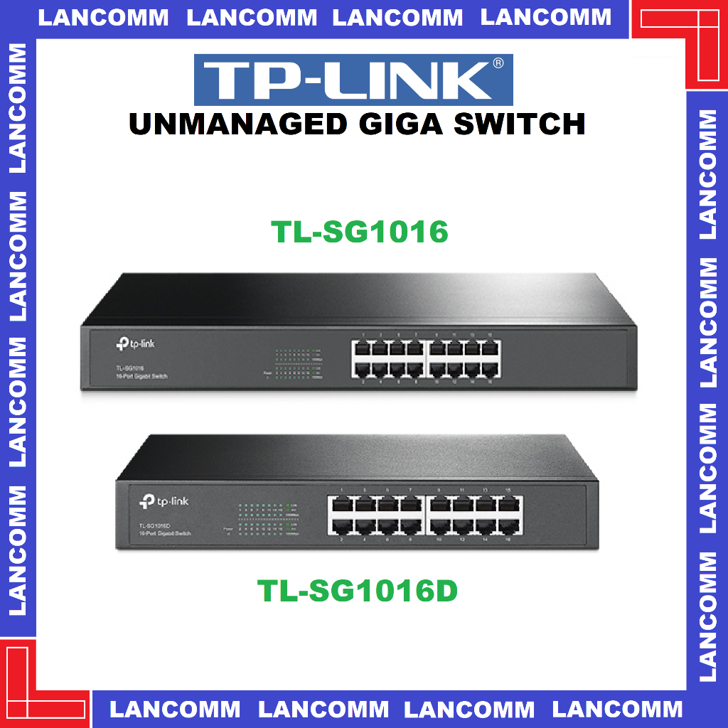 TP-LINK TL-SG1016 | TL-SG1016D 16-Port Gigabit Desktop/Rackmount Switch | Shopee Malaysia