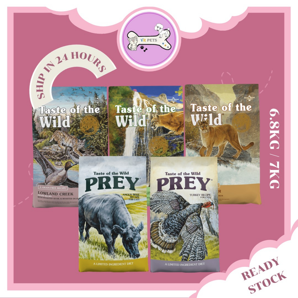 [FREE SHIPPING]Taste Of The Wild Cat Food 7kg/PREY Cat Food 6.8kg ...