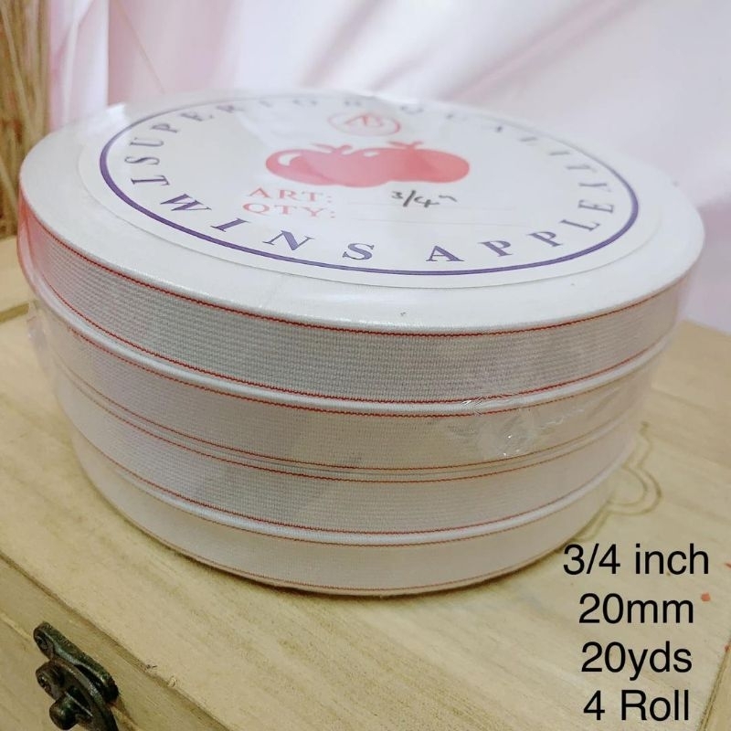 AB Getah Kain /Getah Pinggang Kain/Getah Seluar Red Line 1"inch,1/2inch ...