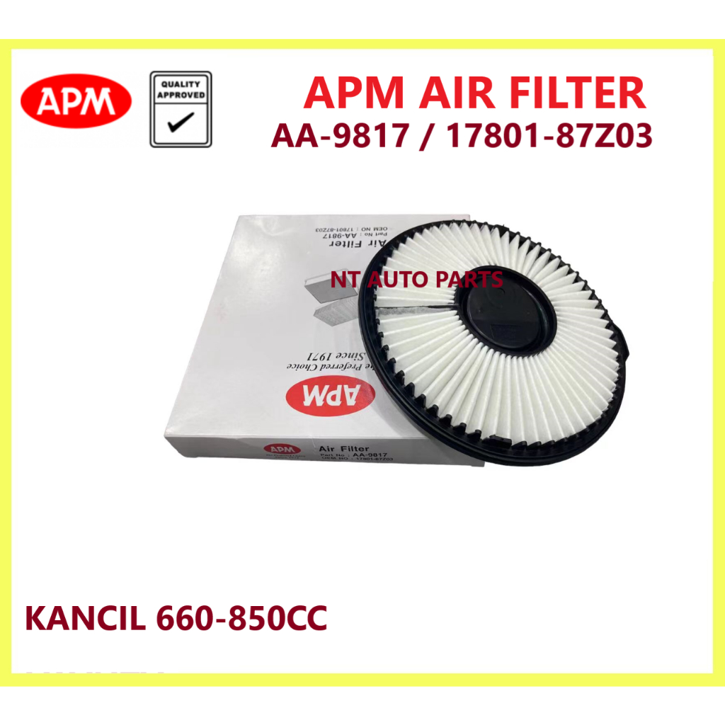 (100% ORIGINAL) APM AIR FILTER AA-9817 17801-87Z03 KANCIL 660-850CC ...