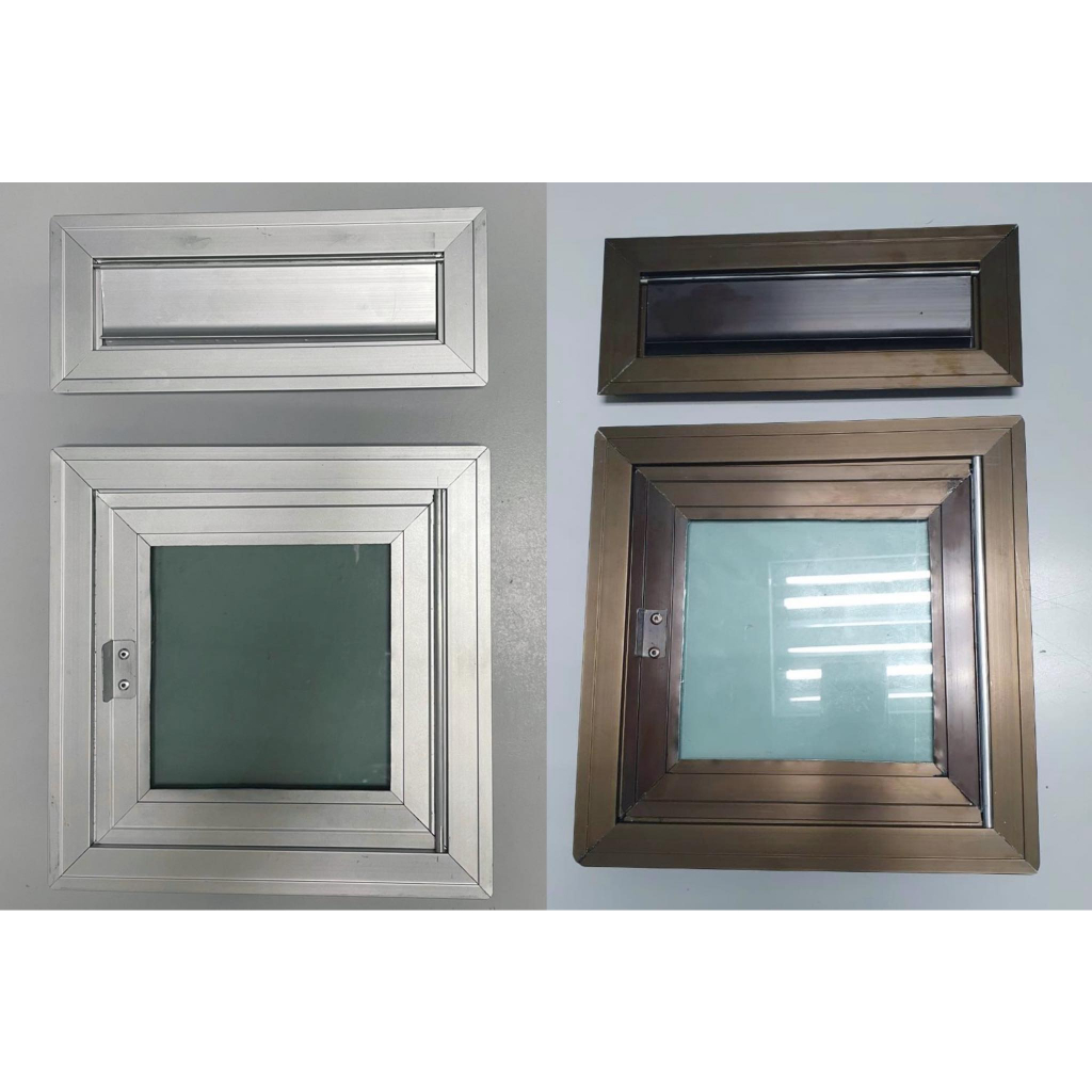 Heavy Duty 9" x 9" Full Aluminium Letter box head and tail set ...