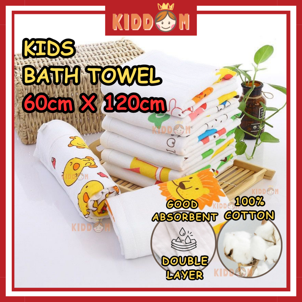 KIDDOM Baby Soft Bath Towel Kid Tuala Mandi Bayi Kanak Kanak Cartoon ...