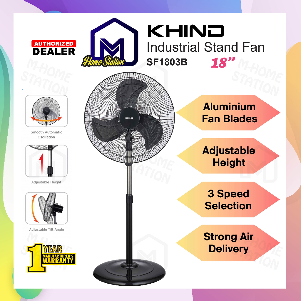 KHIND 18” Inch Industrial Industry Stand Fan Kipas Berdiri Industri ...