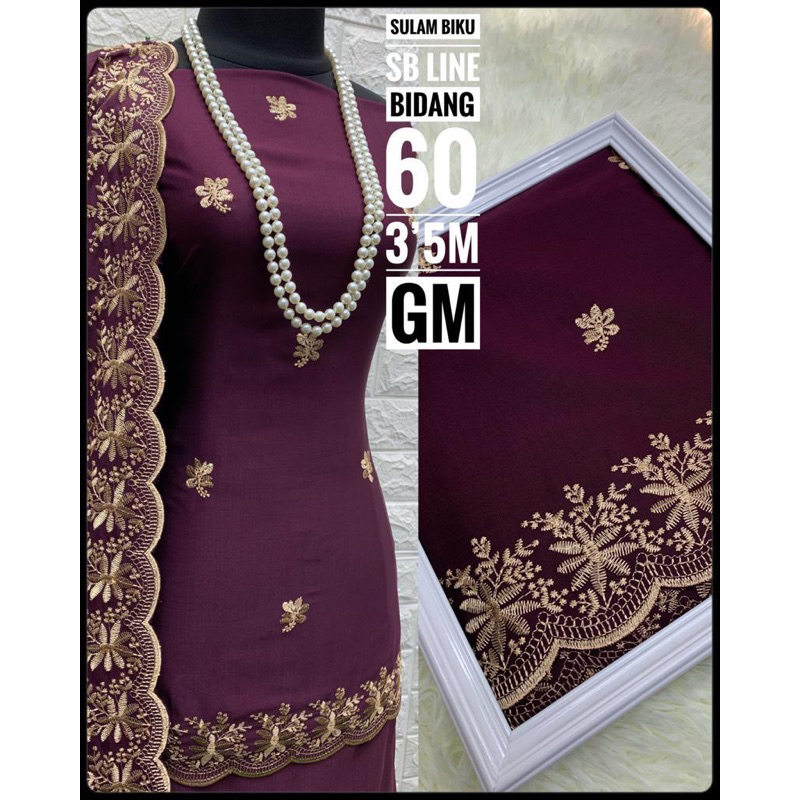 KAIN PASANG SONGKET SULAM BIKU SB LINE EXCLUSIVE / SB LINE SULAM BIKU ...