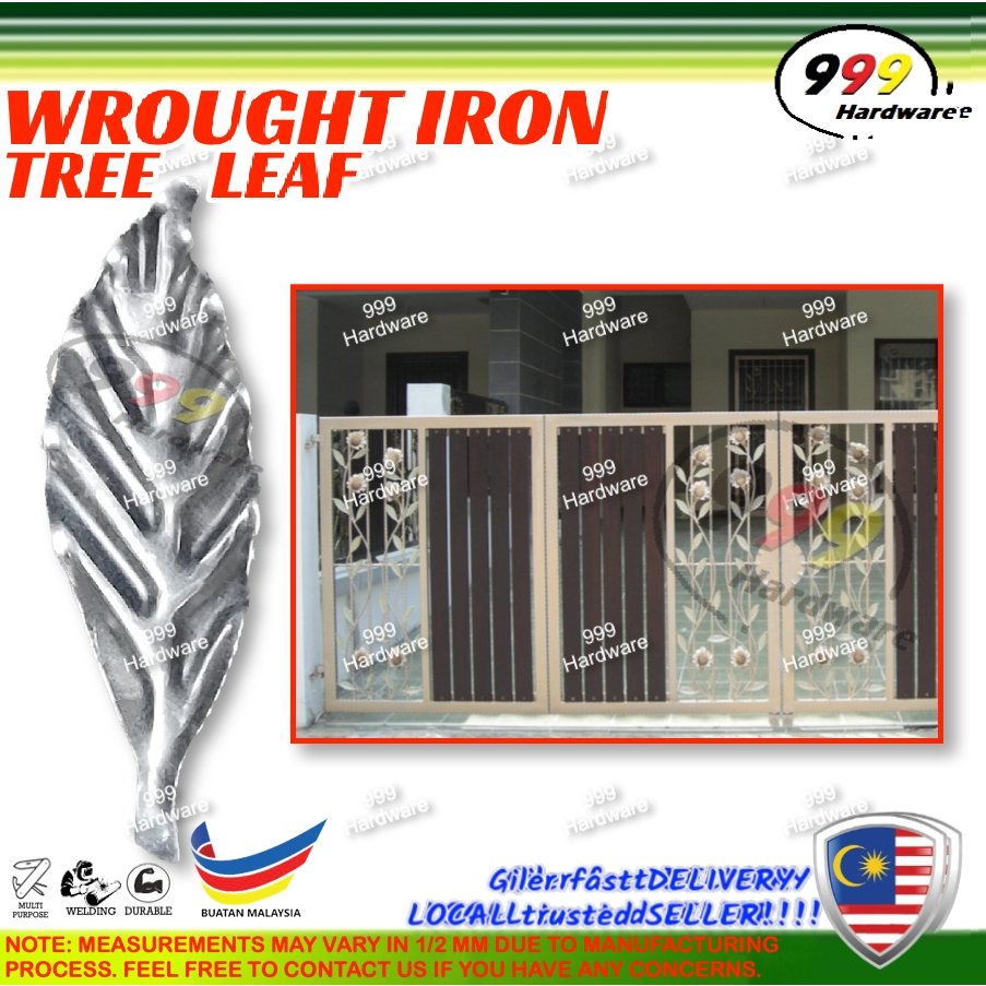 999 WROUGHT IRON TREE LEAF 树葉 / WELDING DECORATIVE / METAL / GATE ...