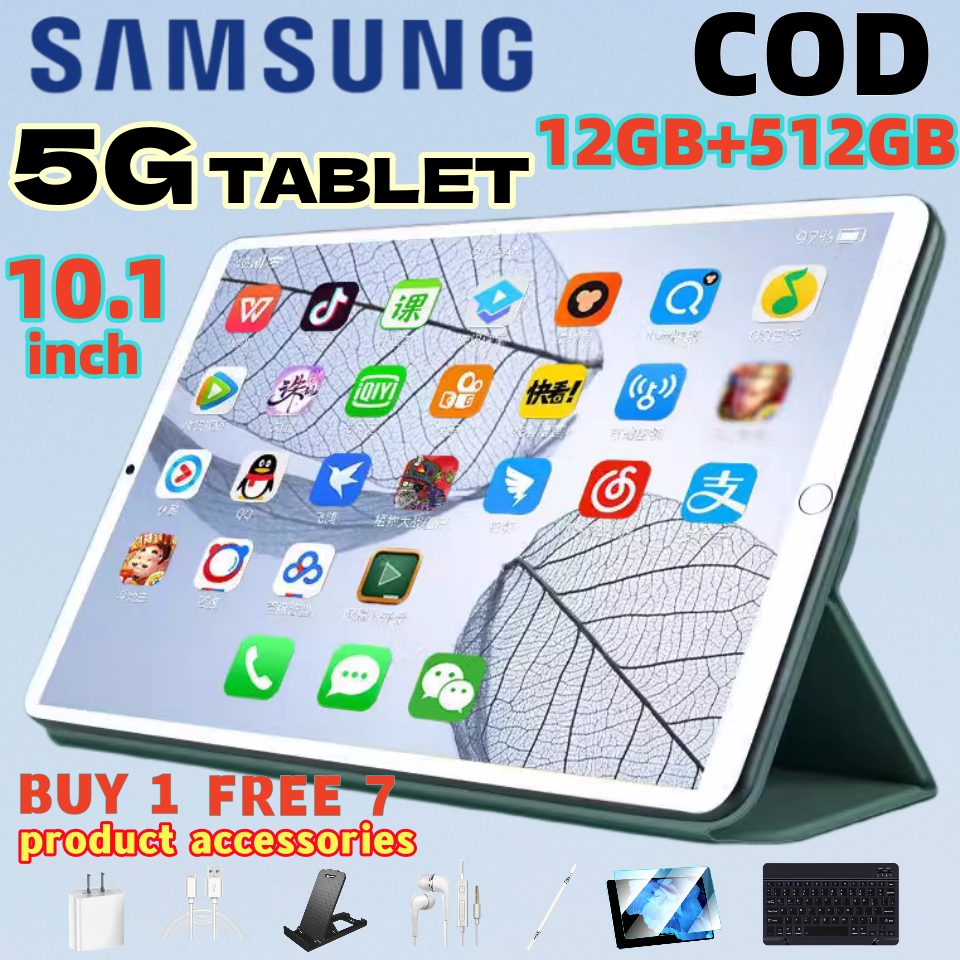 Samsung 5G Tablet pad 10.1 inch Android 12.0 4K Large screen [12GB RAM ...