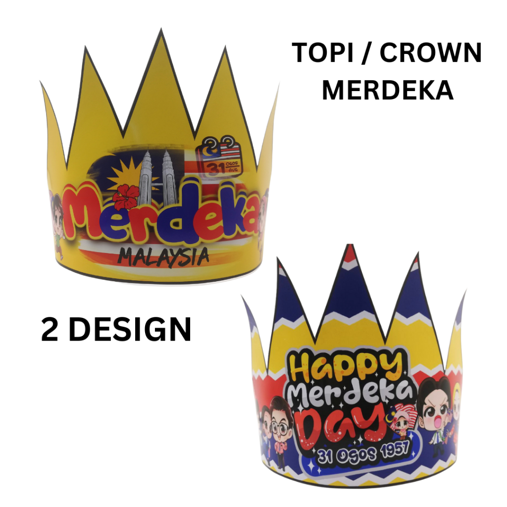 topi merdeka crown merdeka ready stock untuk kanak-kanak | Shopee Malaysia