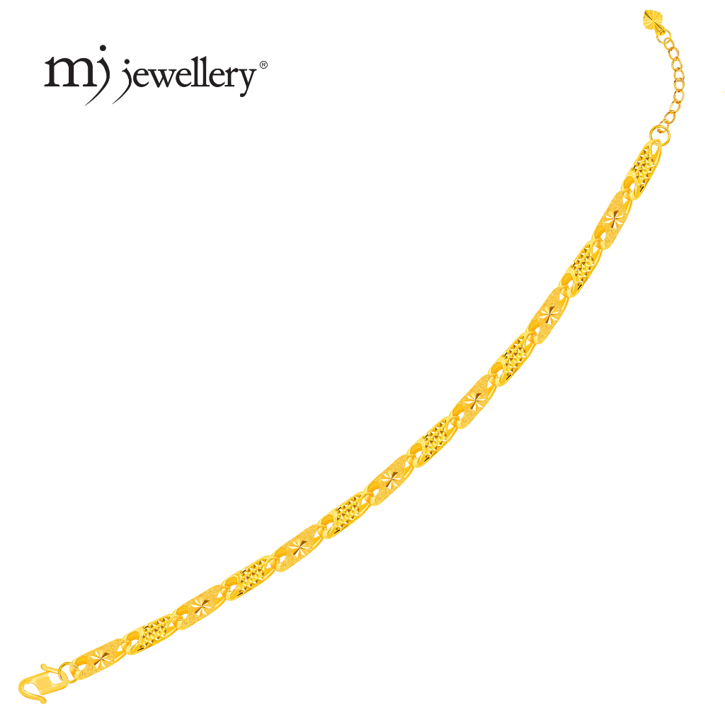 MJ Jewellery 375/9K Gold Bracelet T81 (Full Gold) | Shopee Malaysia