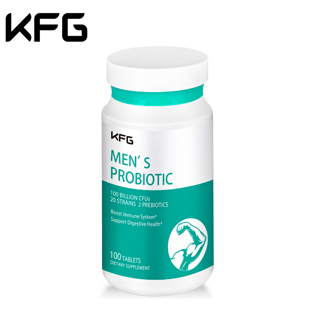 KFG Probiotics Food Supplement For Men 100 Tablets Digestive Health 100 ...