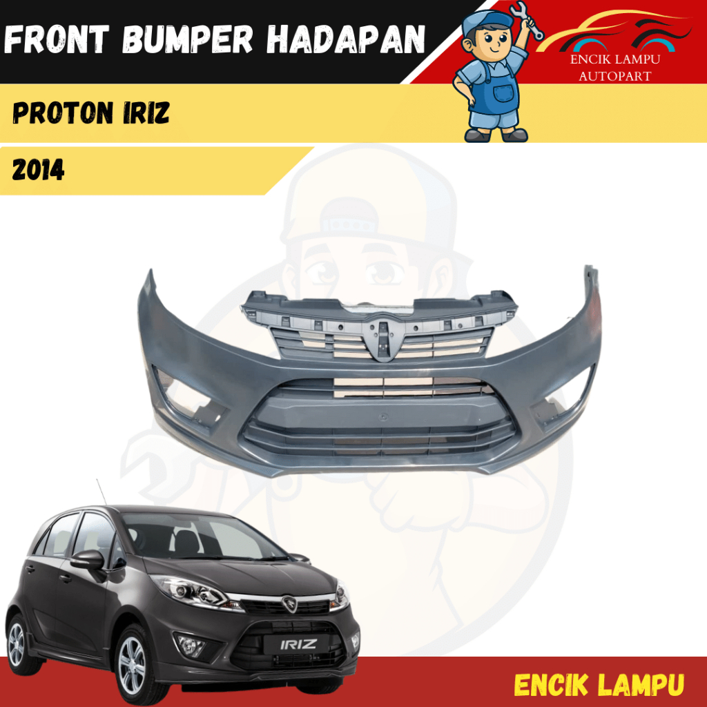 Proton Iriz Front Bumper Depan 2014 - 2018 Pp Material 100% New High ...