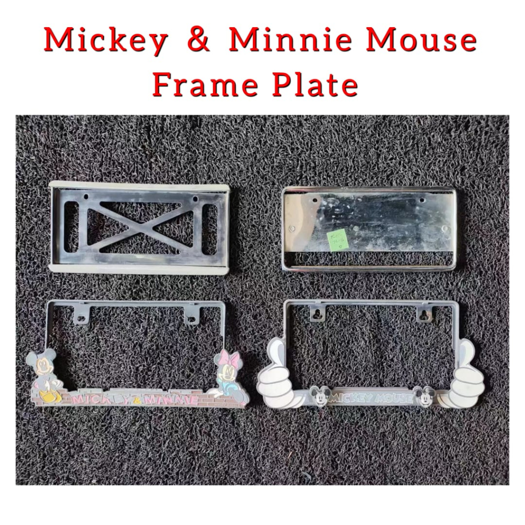Mickey & Minnie Mouse Frame Plate ( Disney ) / Car Number Plat / Papan ...
