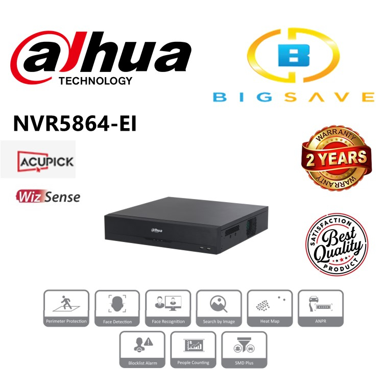 DAHUA 64CH / 64 CHANNEL NVR5864-EI 2U 8HDD WIZSENSE NETWORK VIDEO RECORDER | Shopee Malaysia