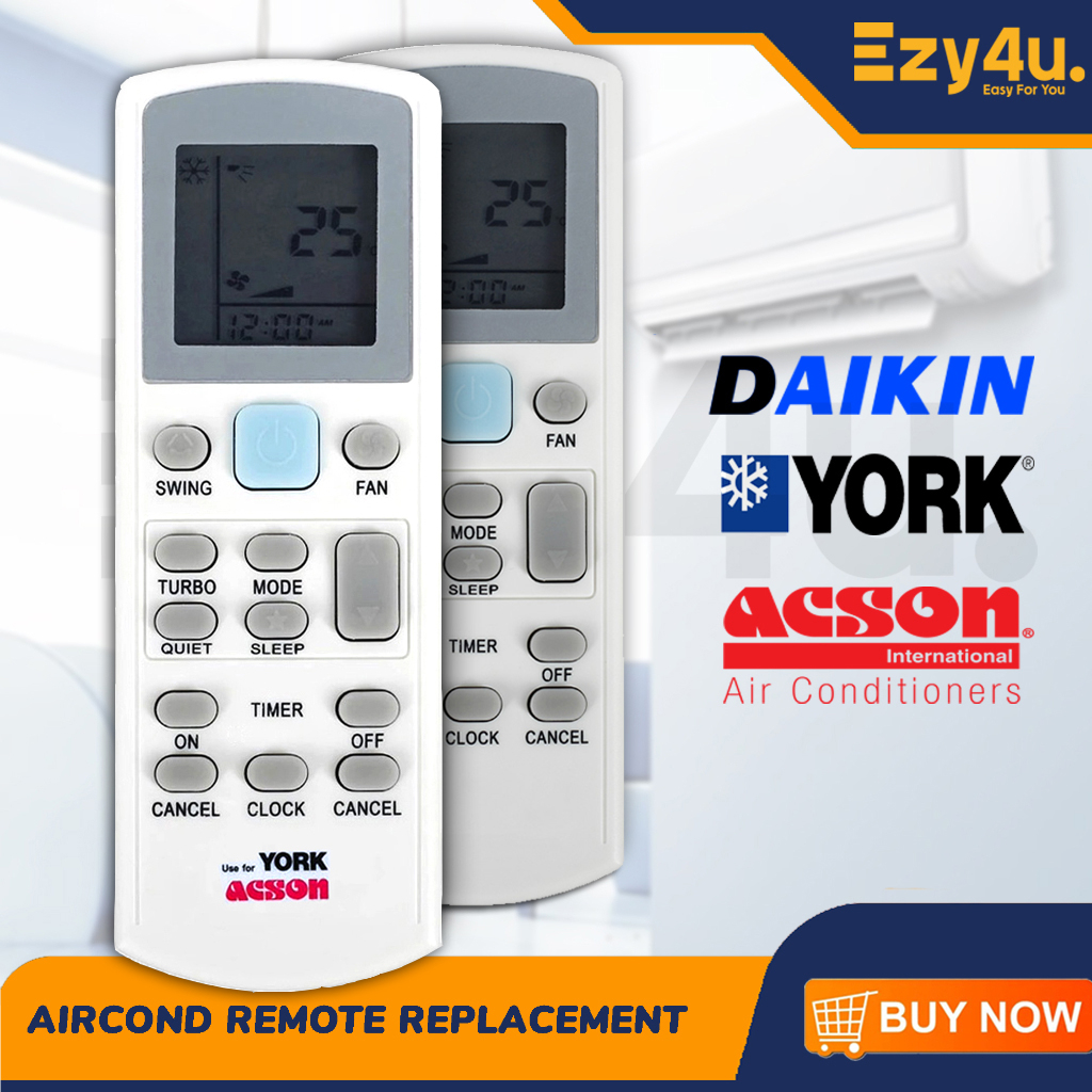 Daikin York Acson Air Cond Air Conditioner Remote control DGS01 ECGS01 ...