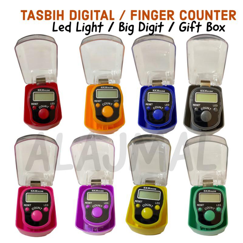 TASBIH DIGITAL Jari Led / Finger Counter Led Light Big Digit / Gift Box ...