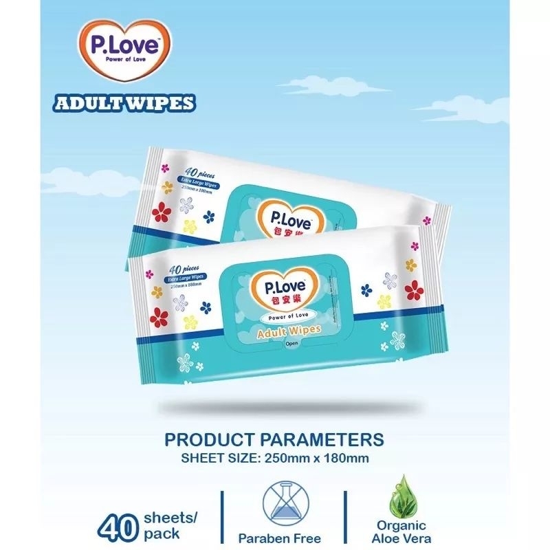 PLOVE ADULT WIPES 40 sheets ( 24 packs ) | Shopee Malaysia