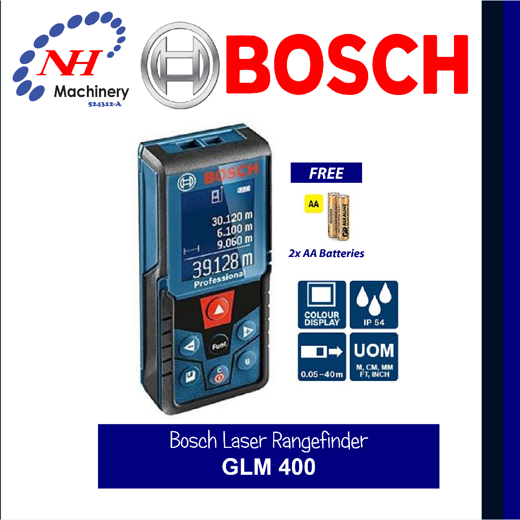 BOSCH GLM 400 - LASER RANGEFINDER | Shopee Malaysia