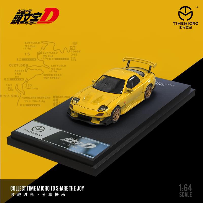Time Micro 1/64 Initial D Mazda RX-7 FD3S RE Amemiya - Yellow | Shopee Malaysia