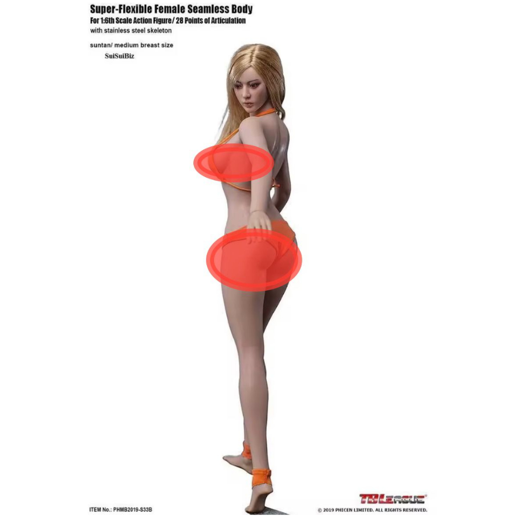 Ready Stock 1 6 Scale Toys Tbleague Phicen S33b Long Leg Slim Shoulder