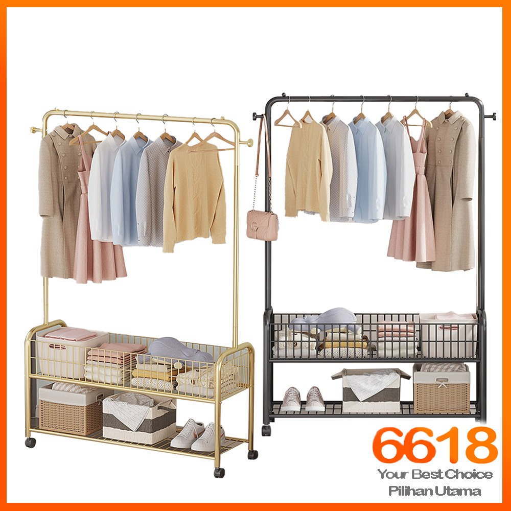 Rak Pengering Lantai Penyangkut Baju Rak Kasut Penganjur Rak Kot ...