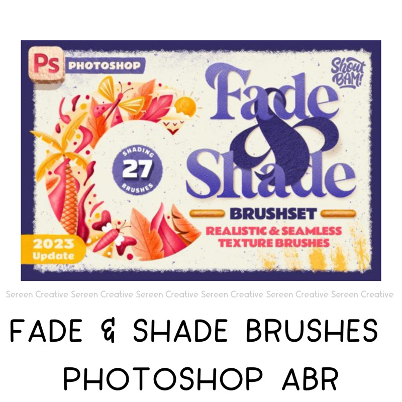 PS02 Fade & Shade Photoshop Brush Set (Shader, Texture PS Brush Abr ...