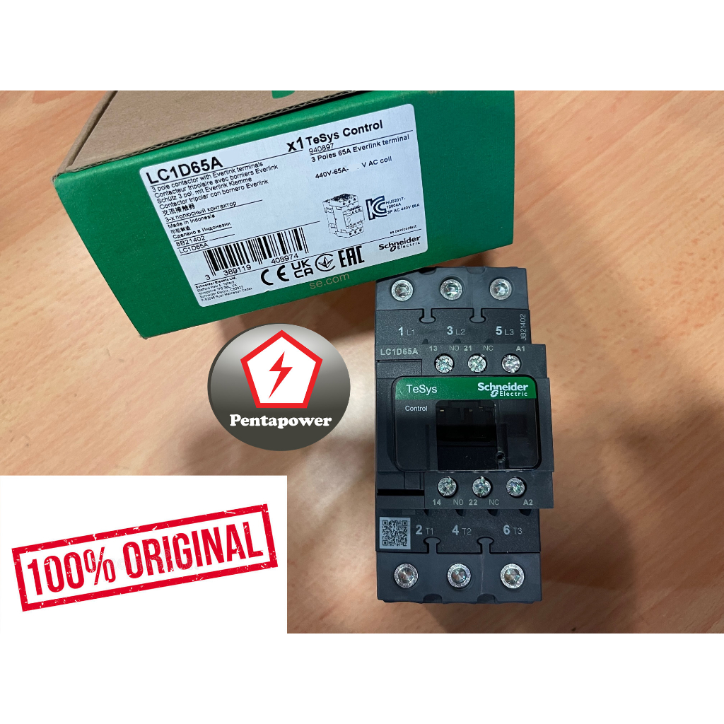 SCHNEIDER LC1D65A CONTACTOR 65AMP 3POLE (AC) LC1D65AE7 LC1D65AF7 LC1D65AM7 LC1D65AU7 LC1D65AN7 ...