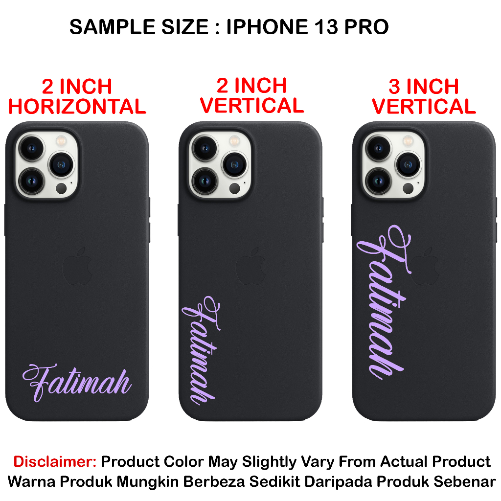 (MAX 8 HURUF ) Sticker CUSTOM Nama / Sticker Fon / Sticker Casing Fon ...