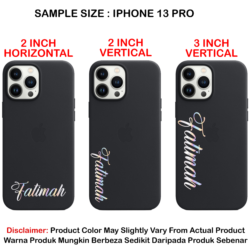 (MAX 8 HURUF ) Sticker CUSTOM Nama / Sticker Fon / Sticker Casing Fon ...