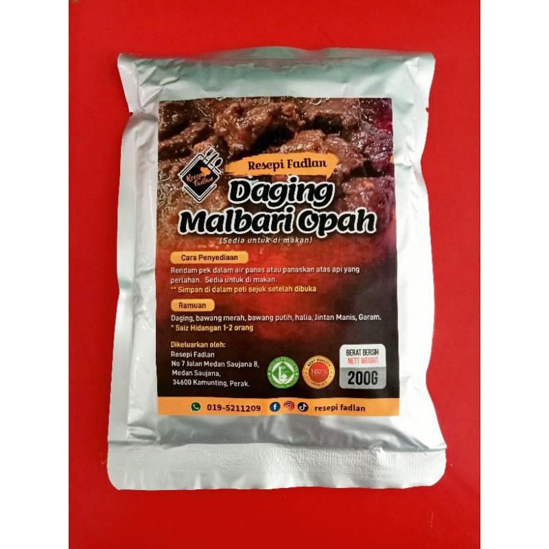 DAGING MASAK MALBARI OPAH READY TO EAT Sedia untuk di makan Makanan ...