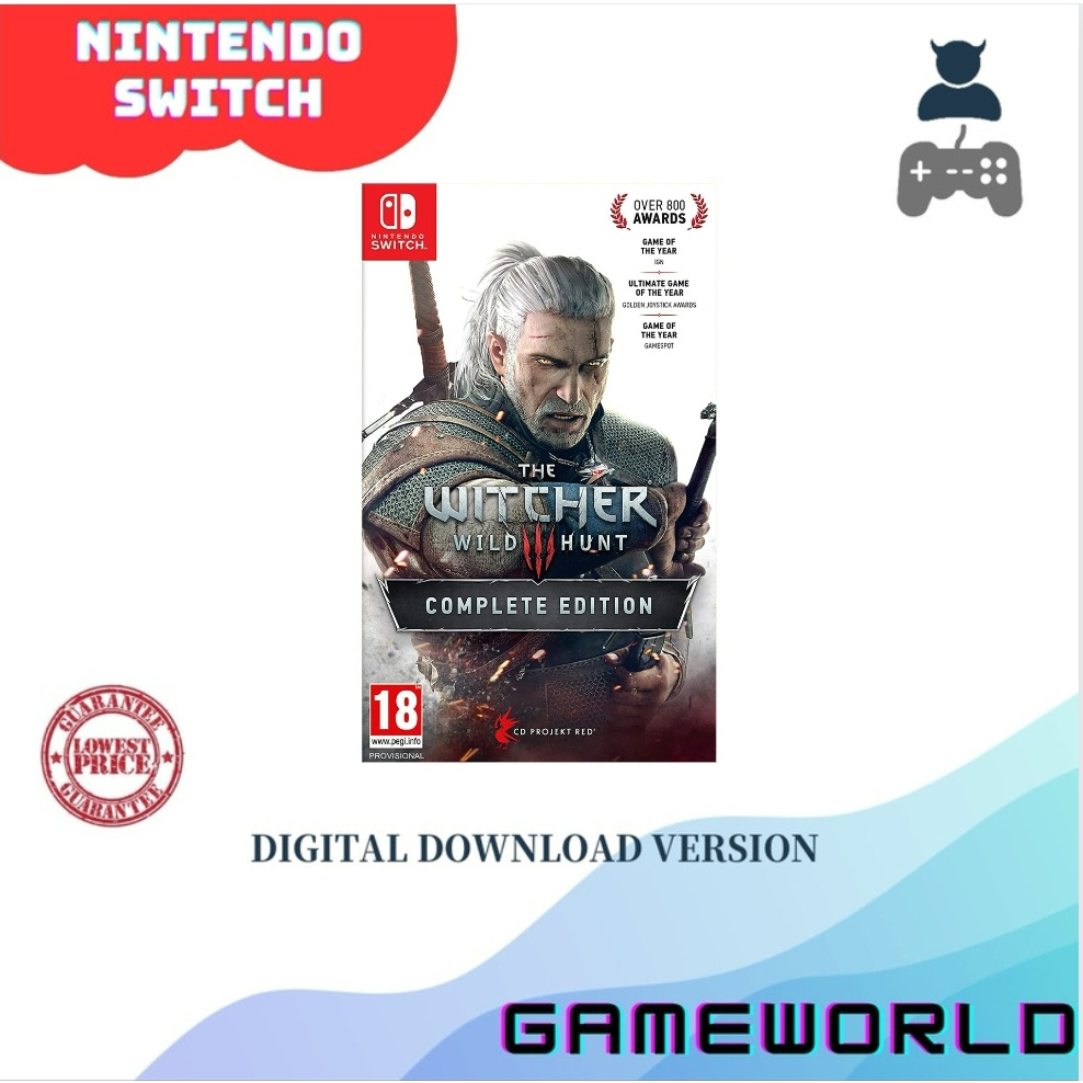 【NINTENDO SWITCH】The Witcher 3 Wild Hunt Digital Download Games Normal ...