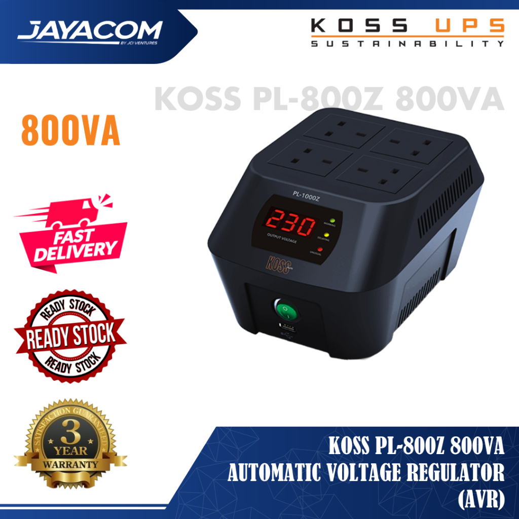 KOSS PL-800Z 800VA Automatic Voltage Regulator (AVR) | Shopee Malaysia
