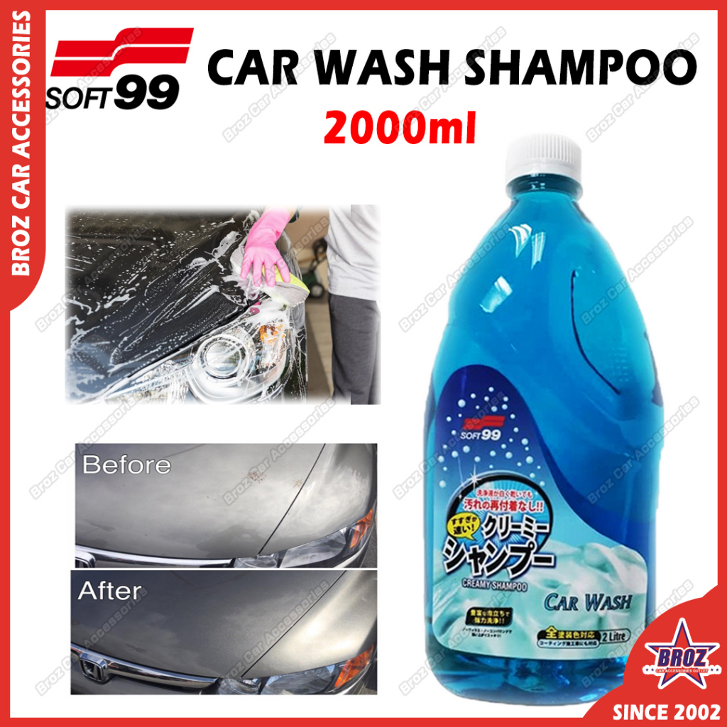 Soft 99 Soft99 Car Wash Blue Shampoo 2000ml Clean Dirts Easy Fast Dry Exterior Car Care Syampu ...