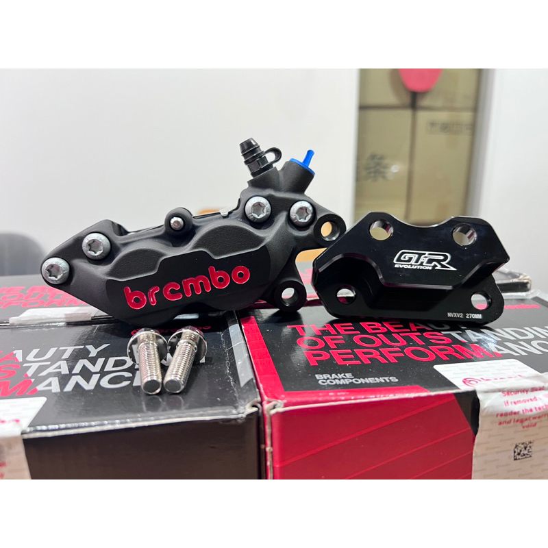 Original Brembo P4 For NVX V1 V2 NMax N-Max Black Red Logo 4Pot Front ...