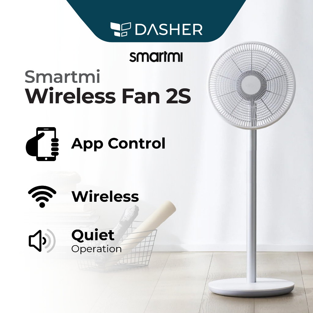 Xiaomi Smartmi Stand Fan 2S DC Wireless Rechargeable App Control Quiet ...