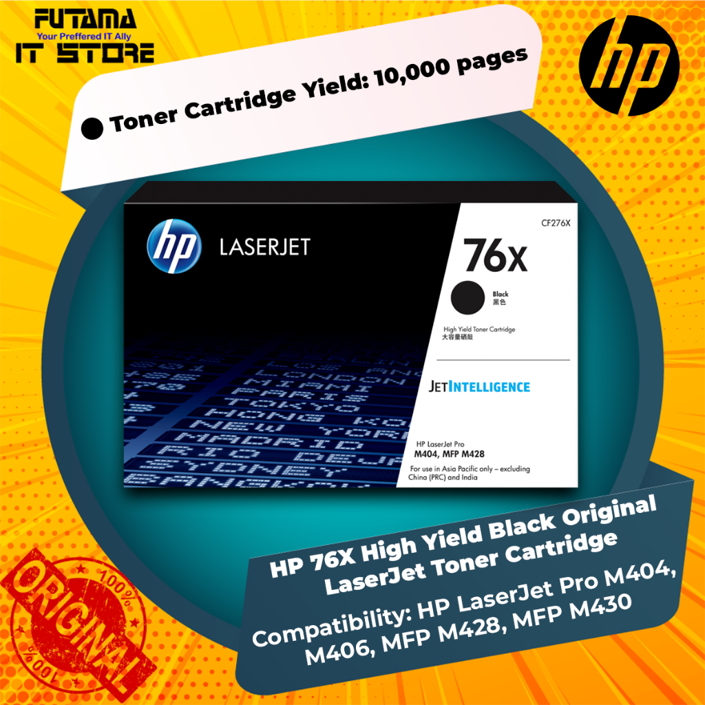 HP 76X High Yield Black Original LaserJet Toner Cartridge/10,000pgs/For ...