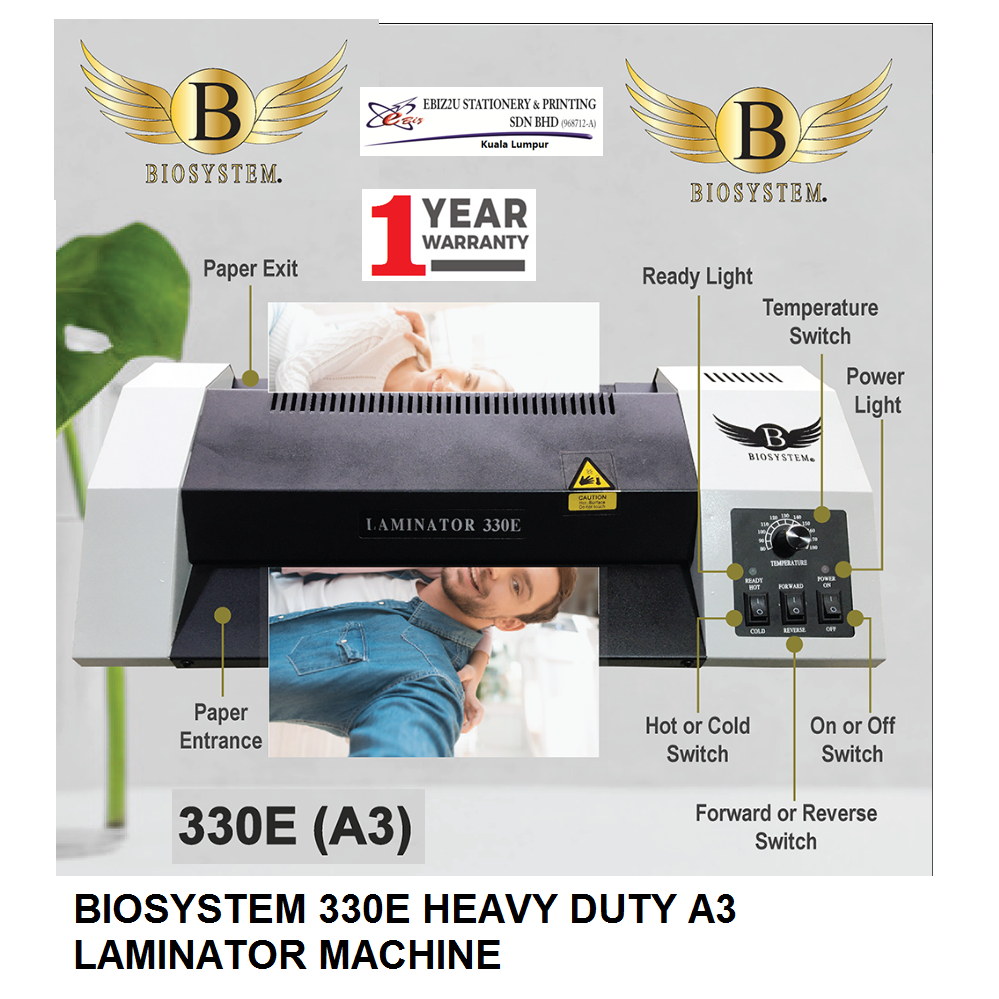BIOSYSTEM 330E HEAVY DUTY A3 LAMINATOR MACHINE (Laminator Machine, A3 ...