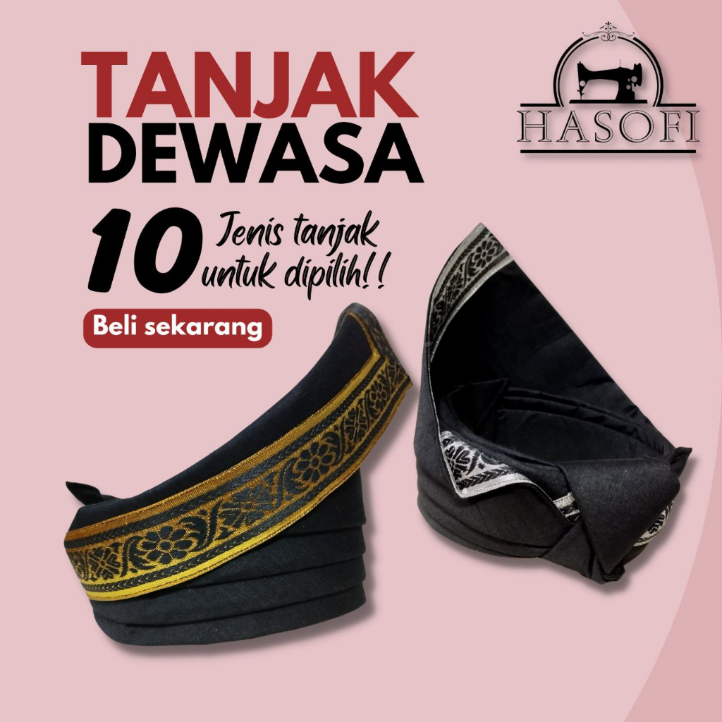 TANJAK DEWASA READYSTOCK (DENGAN REBEN SONGKET) DESTAR tengkolok melayu ...