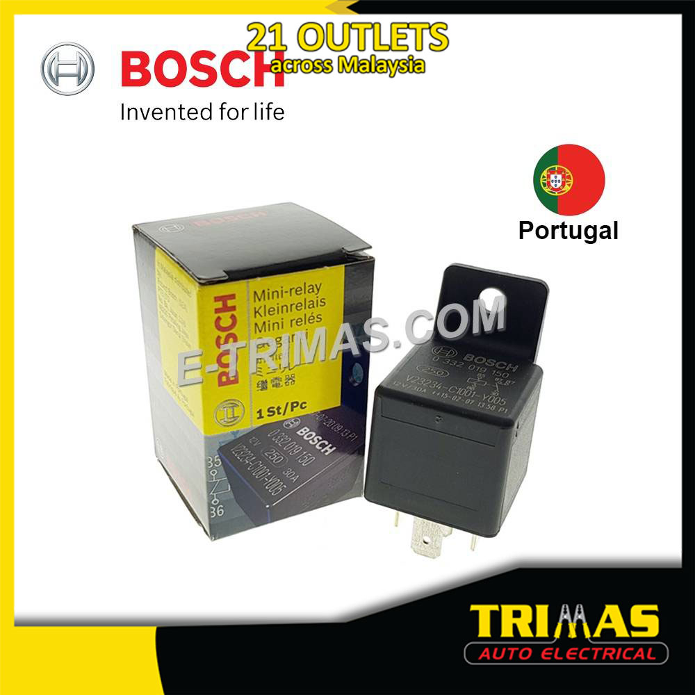TRIMAS Original Bosch Relay 12V 87a Made in Portugal Automotive Mini ...