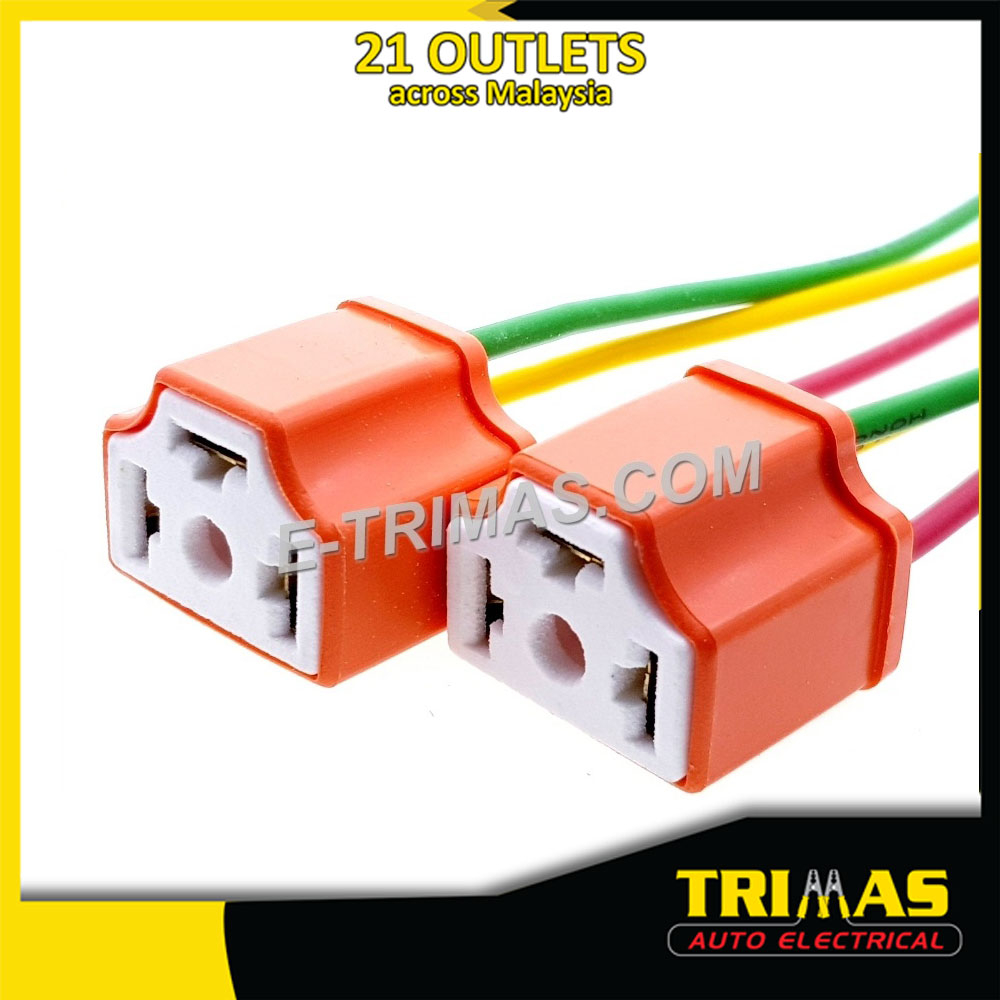 TRIMAS Original Hong Xuan H4 High Temperature Ceramic Head Lamp Socket ...
