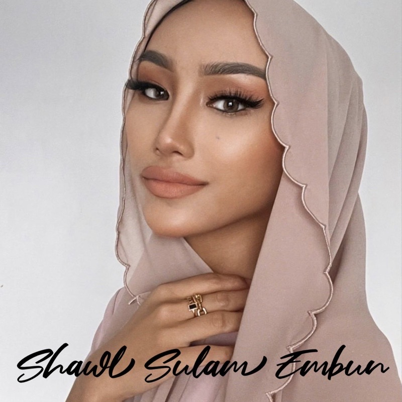 Shawl sulam classic / Shawl embroidery / shawl sulam viral | Shopee ...