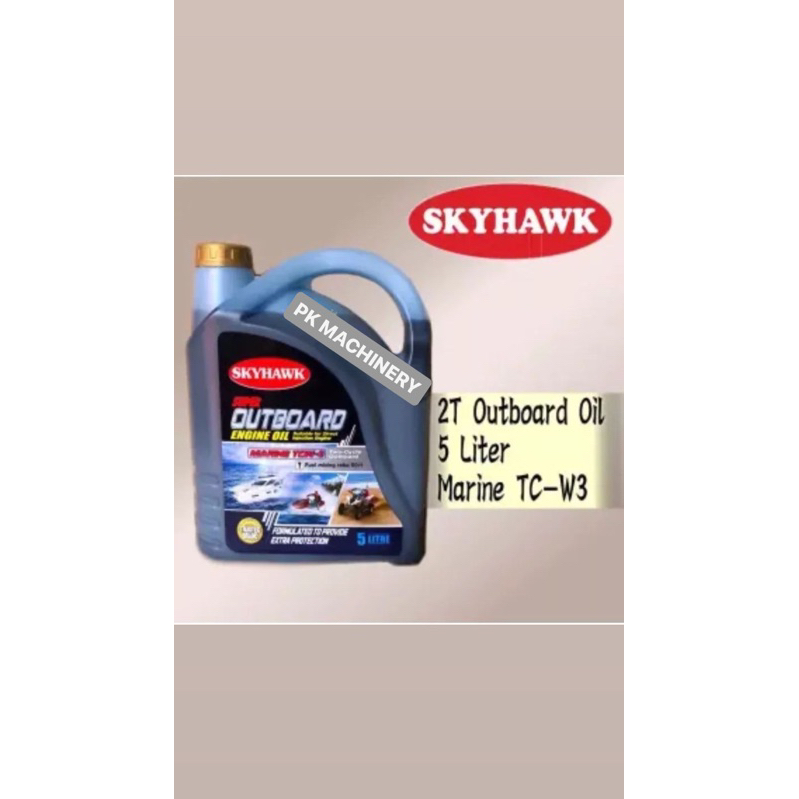 Ready Stock Skyhawk Outboard Engine Oil Marine Tcw 3 Lubricant 2t